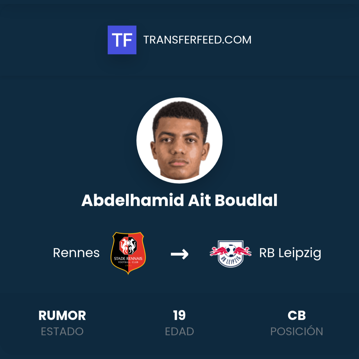 Fichaje de Abdelhamid Ait Boudlal: Rennes a RB Leipzig - TransferFeed
