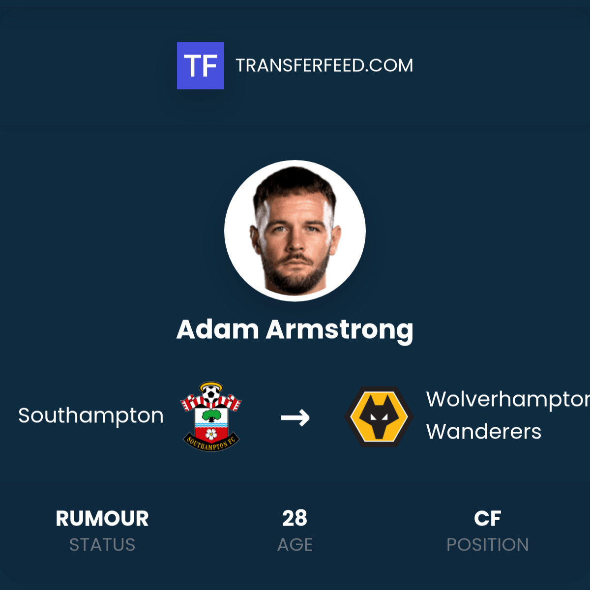 Adam Armstrong Transfer from Southampton to Wolverhampton Wanderers ...