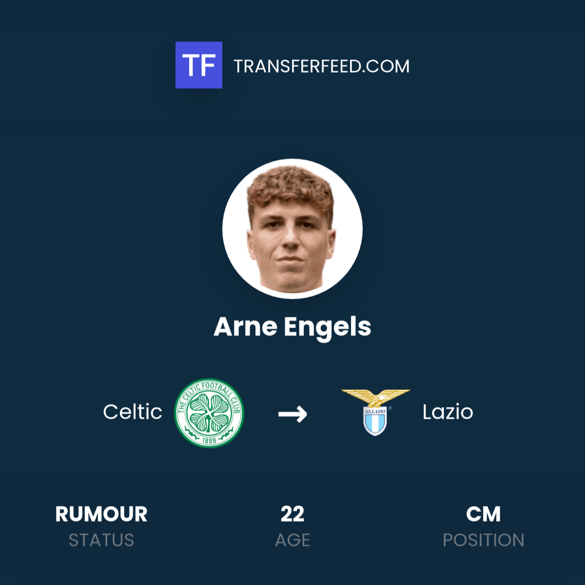 Arne Engels Transfer from Celtic to Lazio - TransferFeed