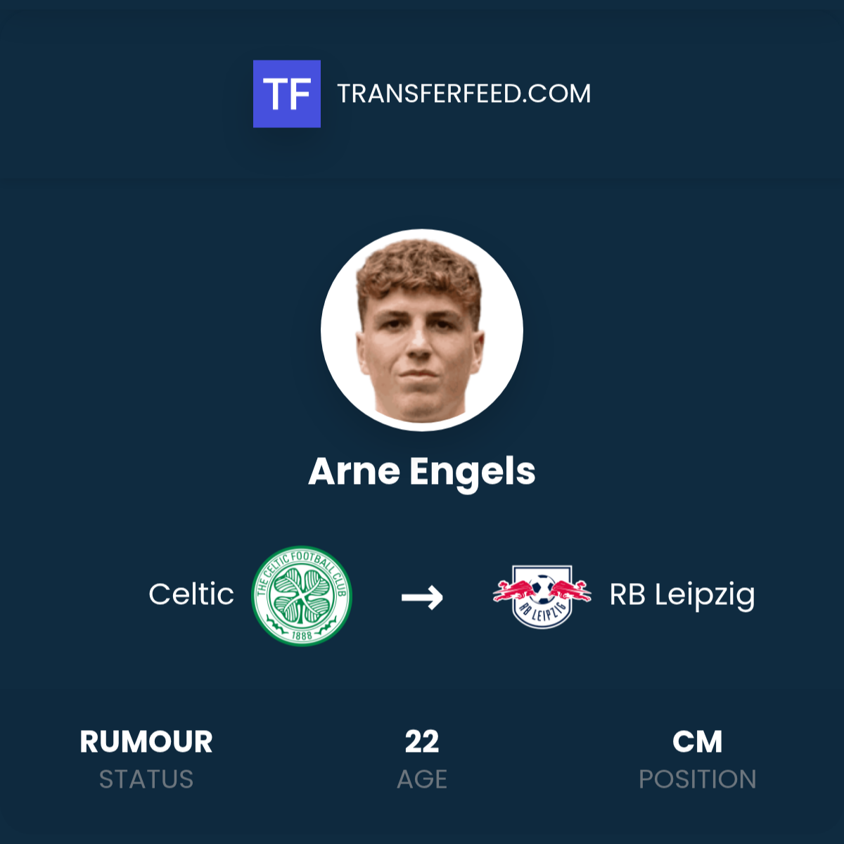 Arne Engels Transfer from Celtic to RB Leipzig - TransferFeed