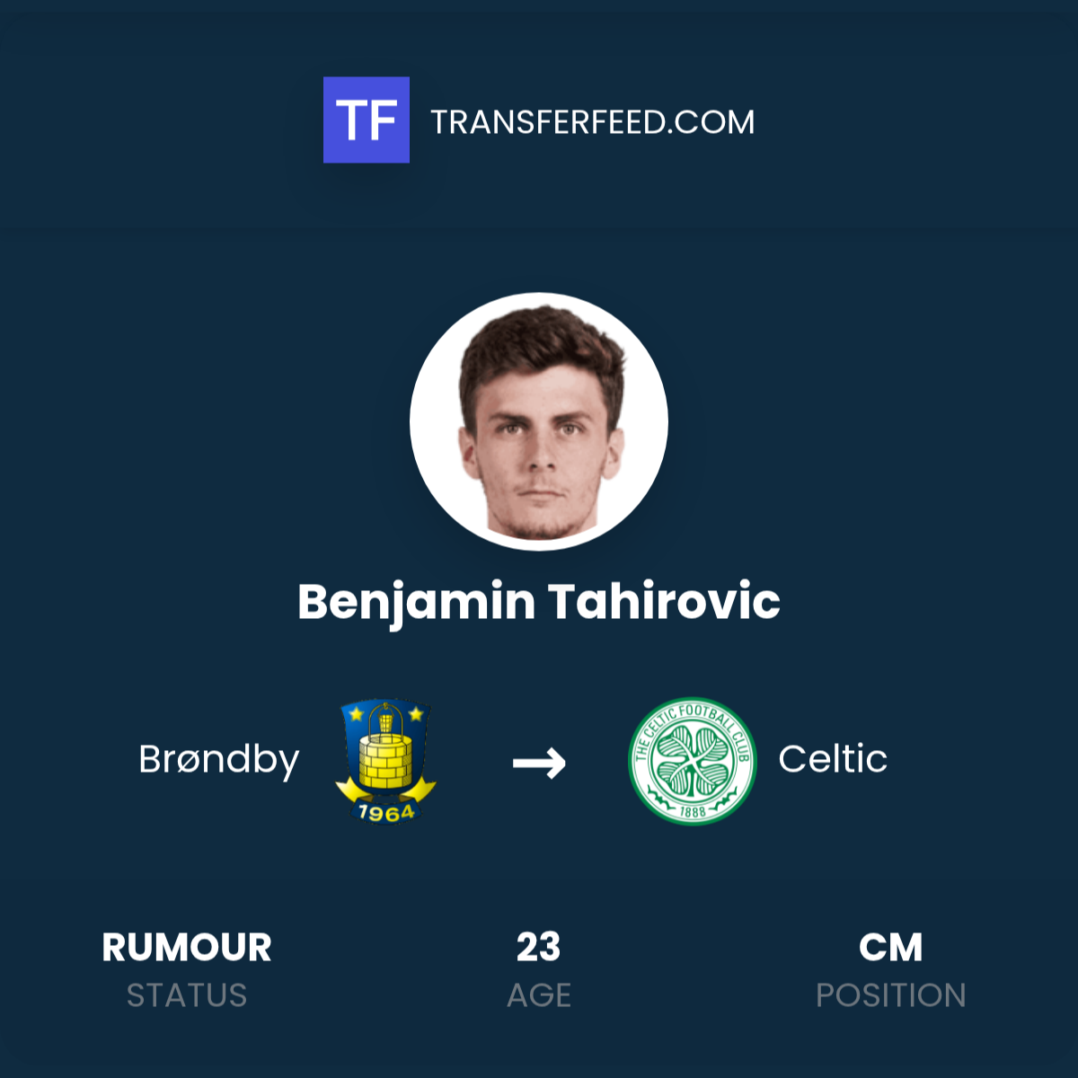 Benjamin Tahirovic Transfer from Brøndby to Celtic - TransferFeed