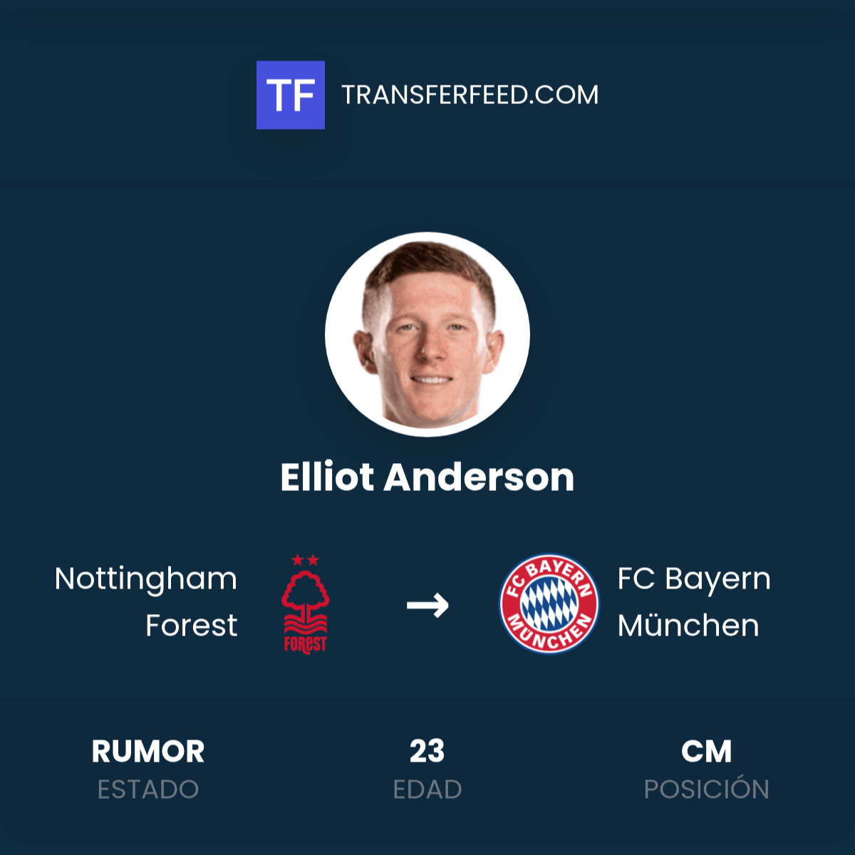 Fichaje de Elliot Anderson: Nottingham Forest a FC Bayern München ...