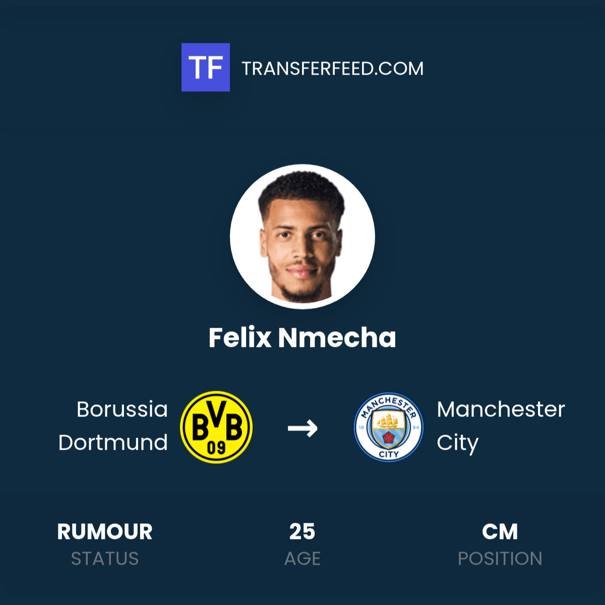 Felix Nmecha Transfer from Borussia Dortmund to Manchester City ...