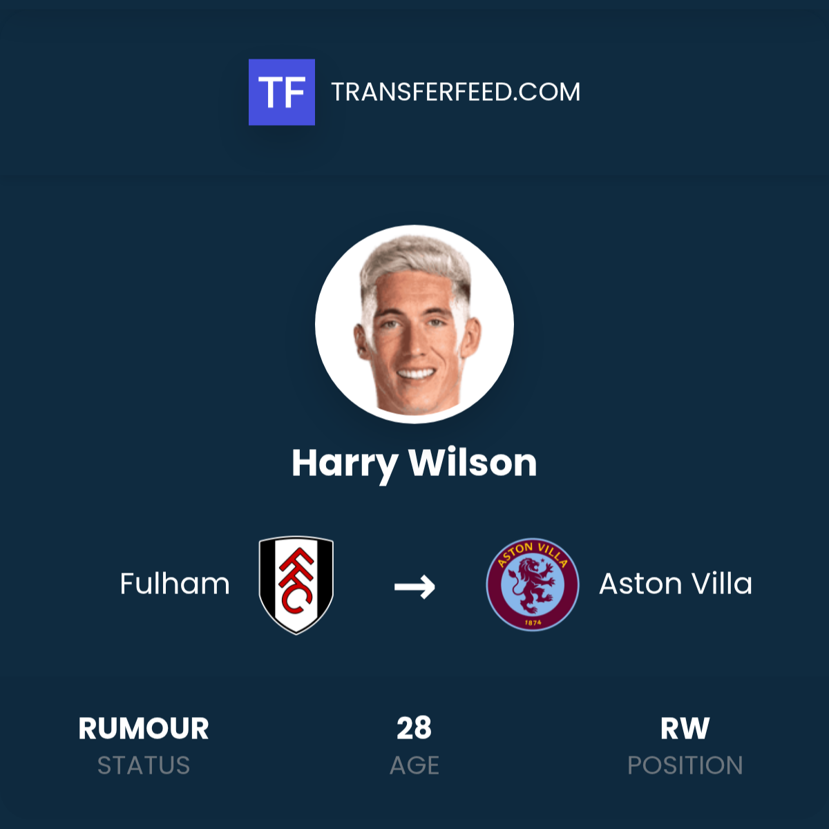 Harry Wilson Transfer from Fulham to Aston Villa - TransferFeed