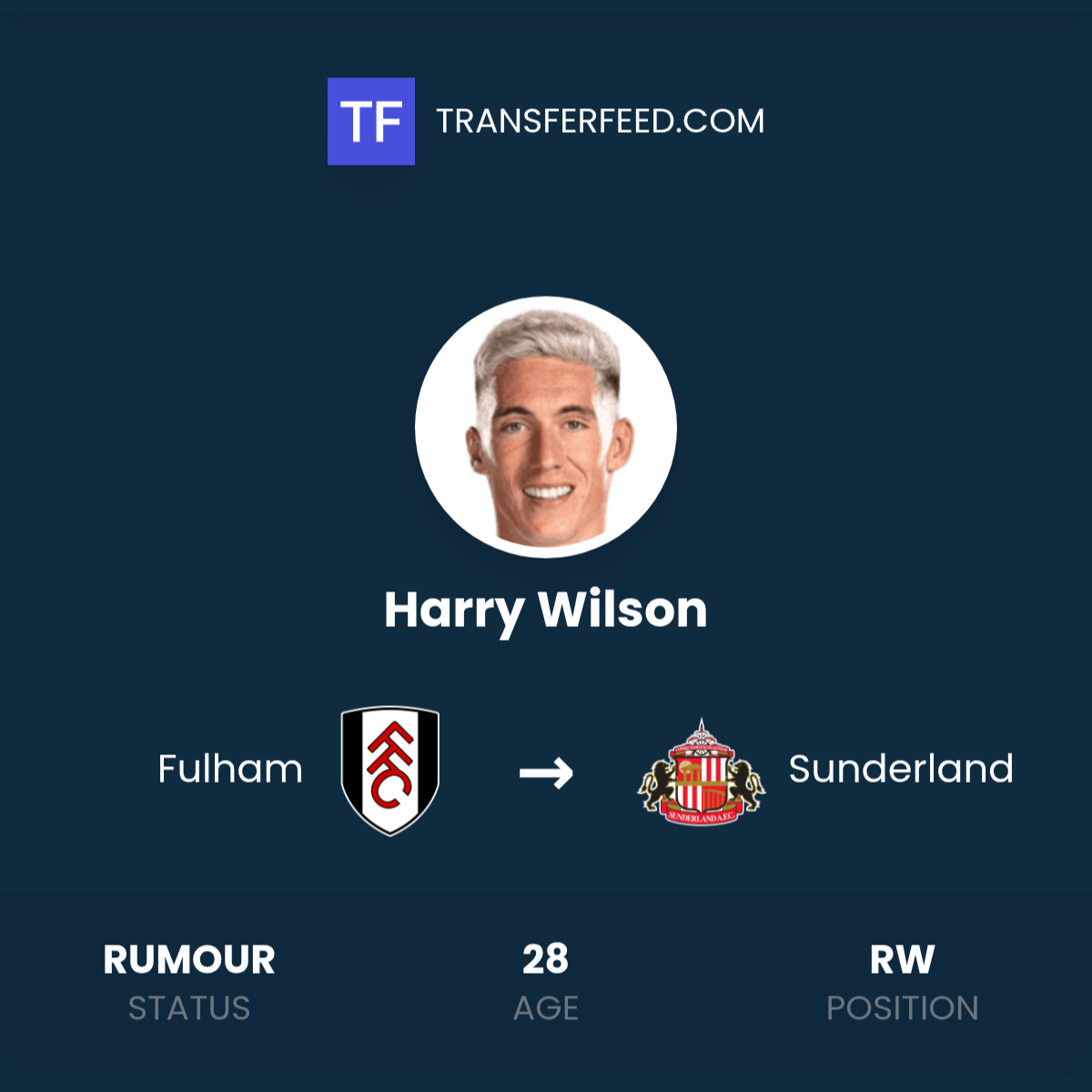 Harry Wilson Transfer from Fulham to Sunderland - TransferFeed