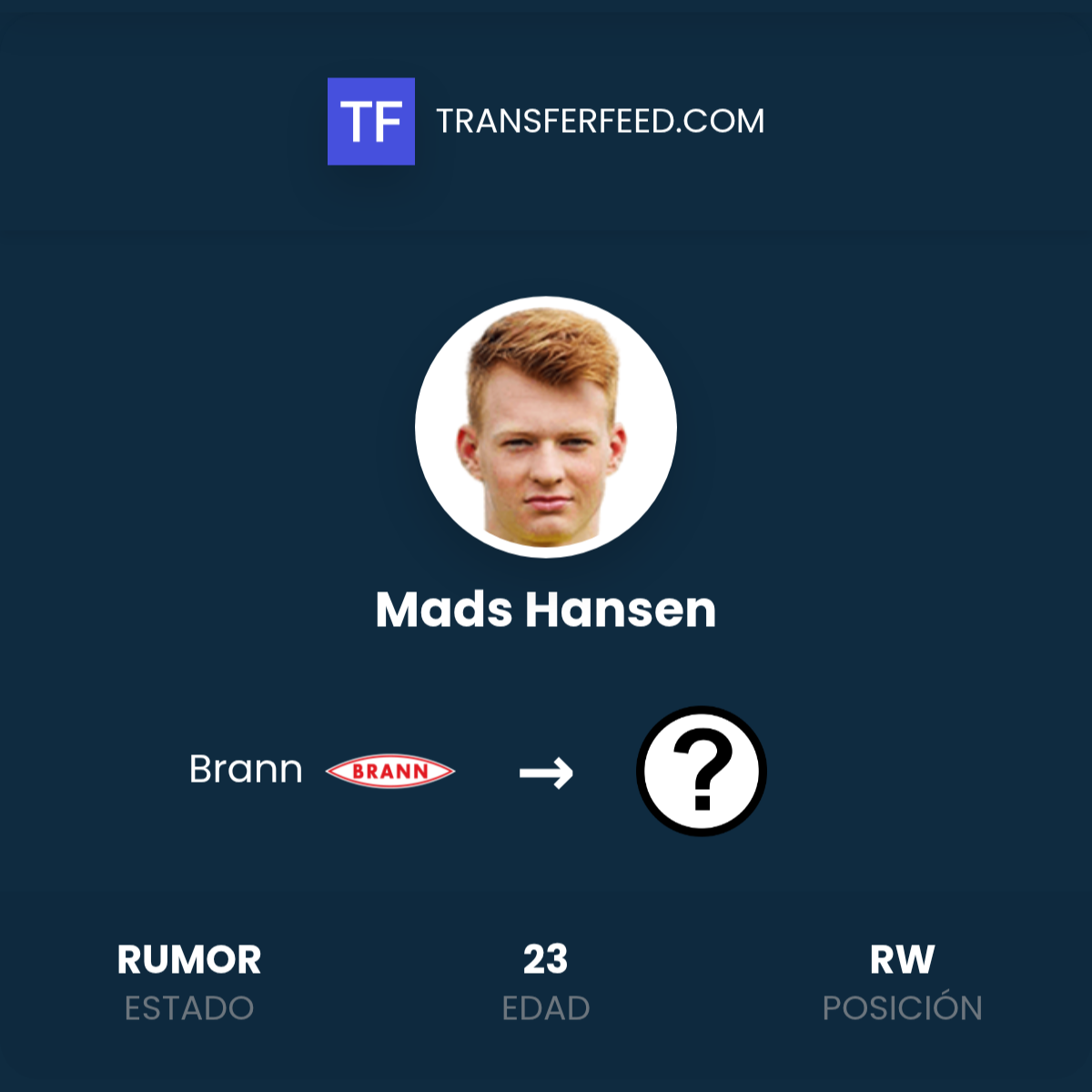 ¿Mads Hansen deja Brann? - TransferFeed