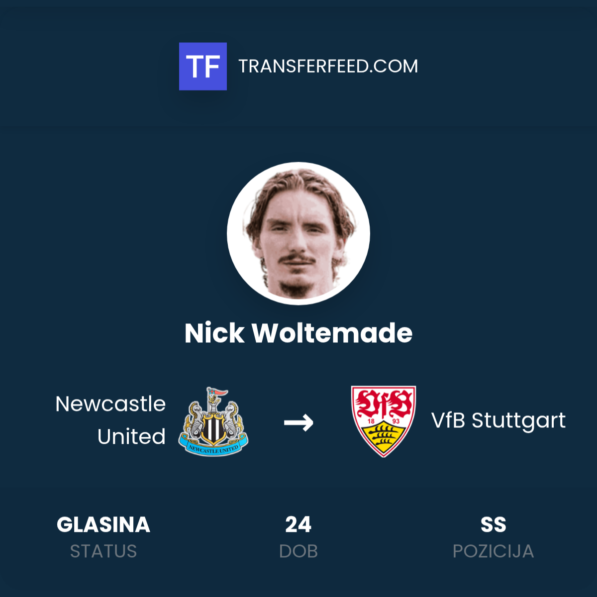 Nick Woltemade Transfer: Newcastle United -> VfB Stuttgart - TransferFeed