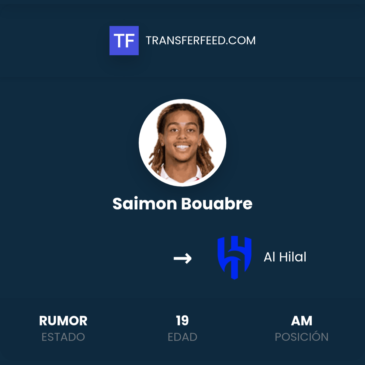 Fichaje de Saimon Bouabre por Al Hilal - TransferFeed